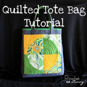 Tutorial: Quilted tote bag – Quilting