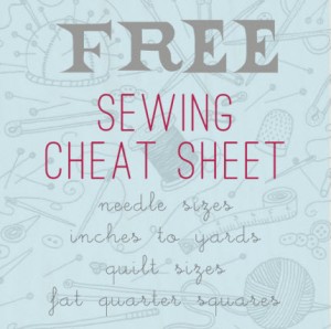 Freebie: Sewing Cheat Sheet – Quilting