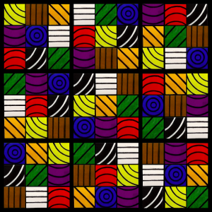 Faith Ringgold’s Quiltuduko – Quilting