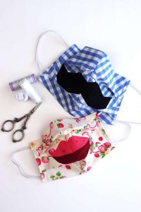 Crazy Lips and Moustache Face Mask Sewing Pattern and Tutorial – Quilting