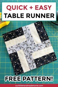 How to Make a Quick and Easy Table Runner with Strips – Quilting