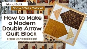 Video Tutorial – How to Make a Modern Double Arrow Quilt Block – Quilting