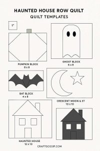 Free Quilt Pattern: Haunted House Row Quilt – Quilting