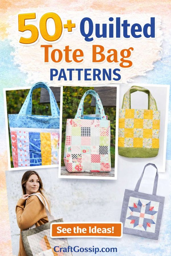 50+ Quilted Tote Bag Patterns You’ll Love to Sew (Free and Paid Designs ...